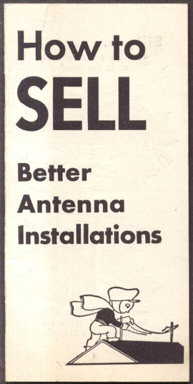 How to Sell Better Belden Antennas booklet 1930s
